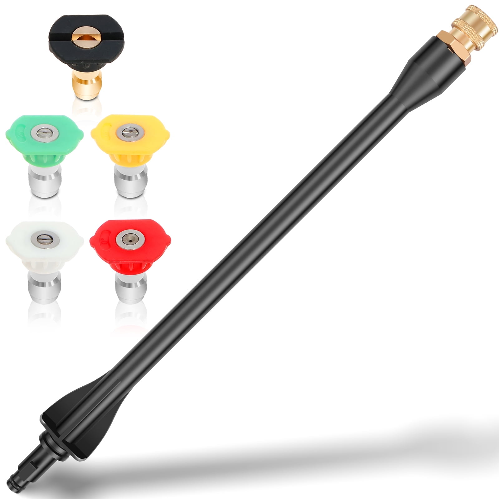 Ikoopy Adjustable Spray Pressure Washer Extension Wand With 5 Nozzle ...