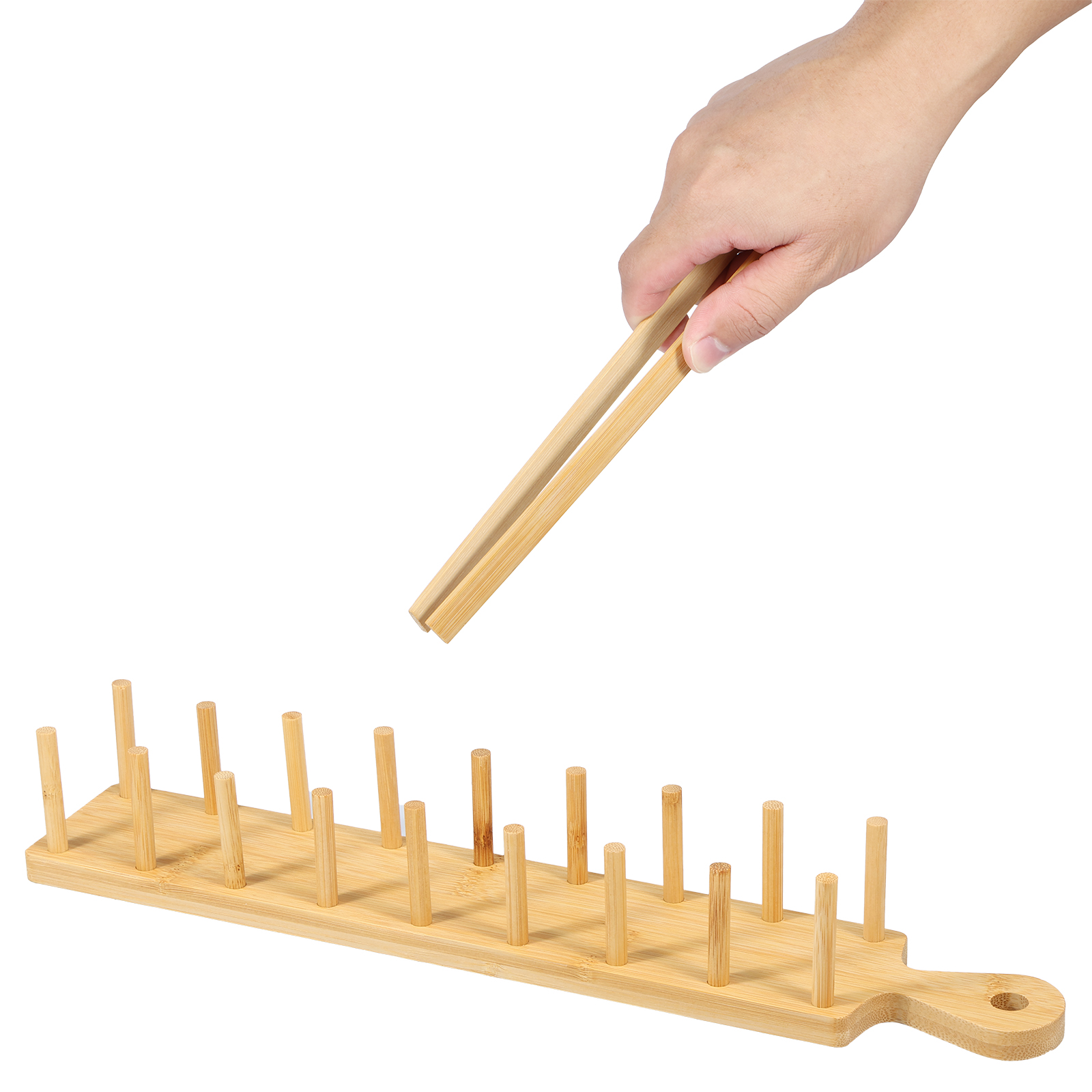 Ikoopy Bamboo Taco Tray with Tong Rectangular Taco Holder Holds 8 Soft ...