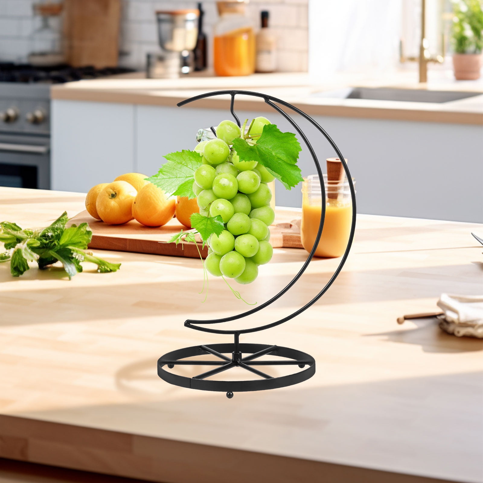 Ikoopy Banana Rack Stable Banana Holder with Hook Rust-Proof Metal ...