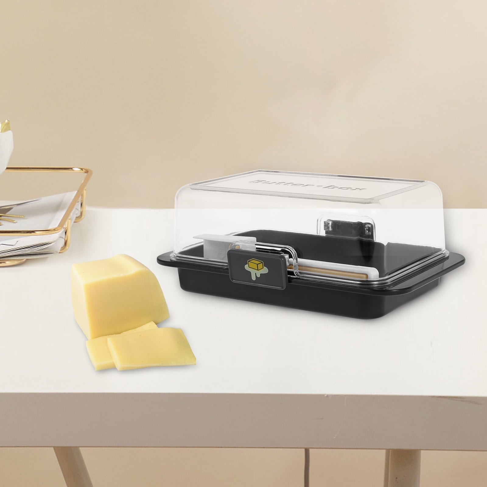 Ikoopy Butter Dish with Lid Airtight Butter Holder Reusable Butter ...