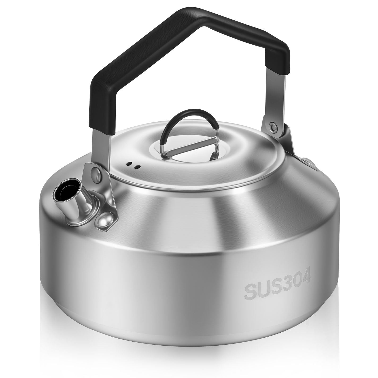 Ikoopy Camping Kettle with Anti Scald Handle Stainless Steel Portable ...