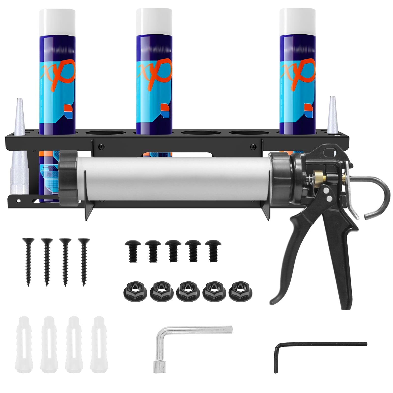 Ikoopy Caulk Tube Holder Carbon Steel Wall Mount Caulking Tool ...