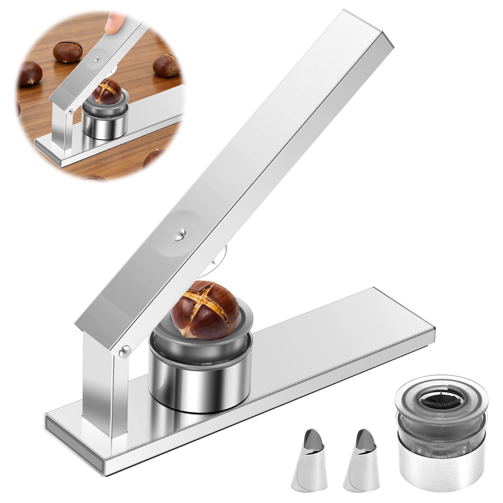 Ikoopy Chestnut Peeler Tool with Finger Guards Heavy Duty 304 Stainless ...