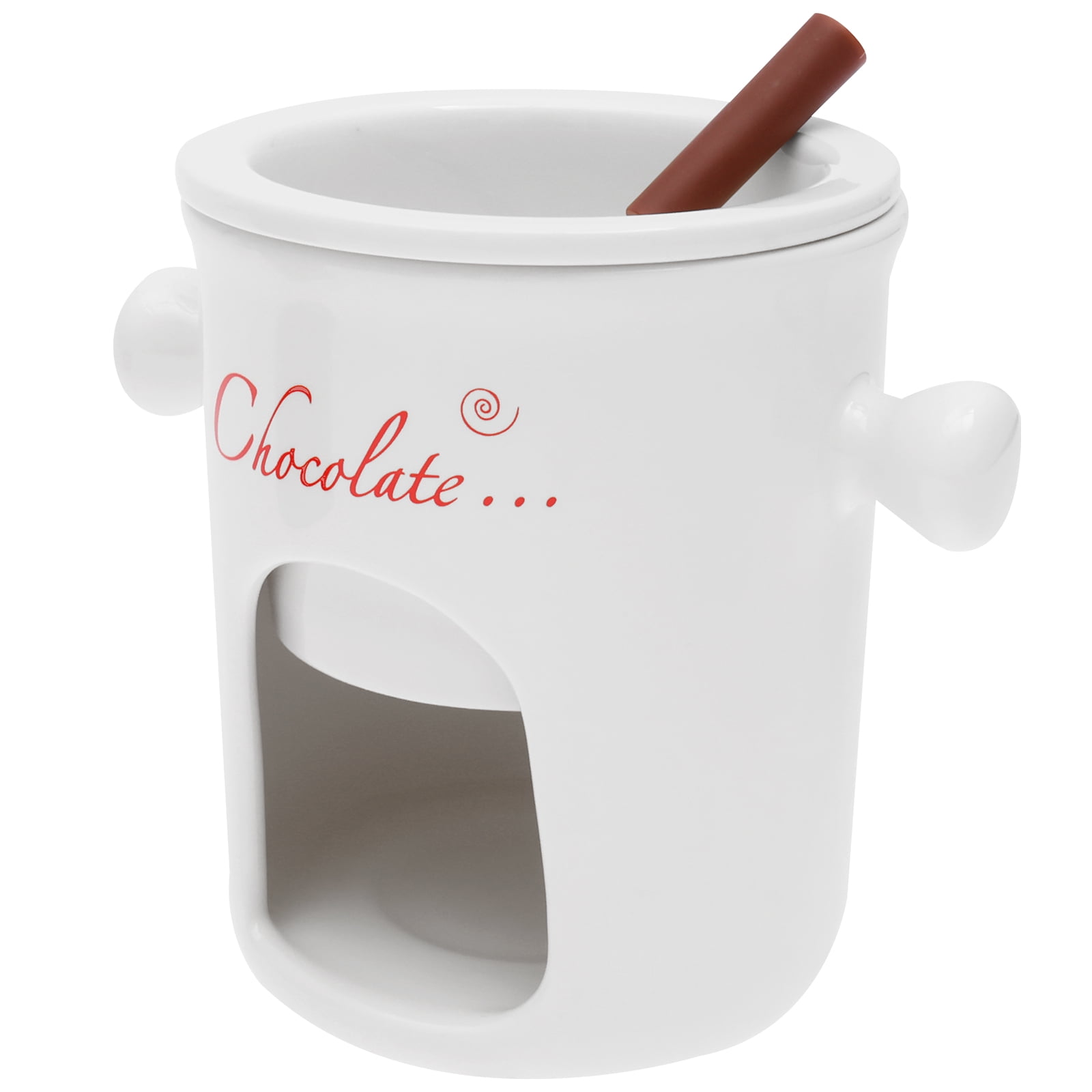 Ikoopy Chocolate Fondue Mug 280ml Ceramic Melting Cup with Stainless ...
