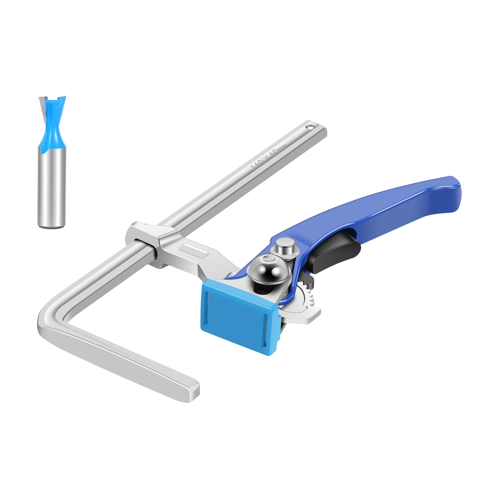 Ikoopy Chrome Vanadium Steel Quick Release Ratchet Track Saw Clamp ...