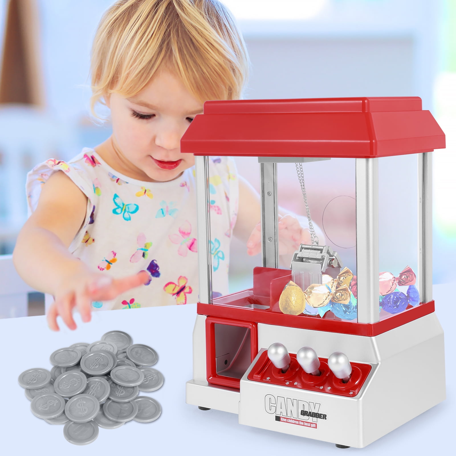 Ikoopy Claw Machine for Kids Mini Candy Grabber Machine with 24 Game ...