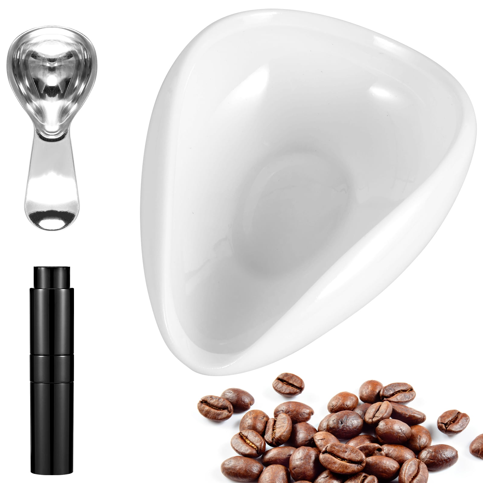 Ikoopy Coffee Bean Dosing Cup Kit Spray Bottle Spoon Ceramic Dosing ...