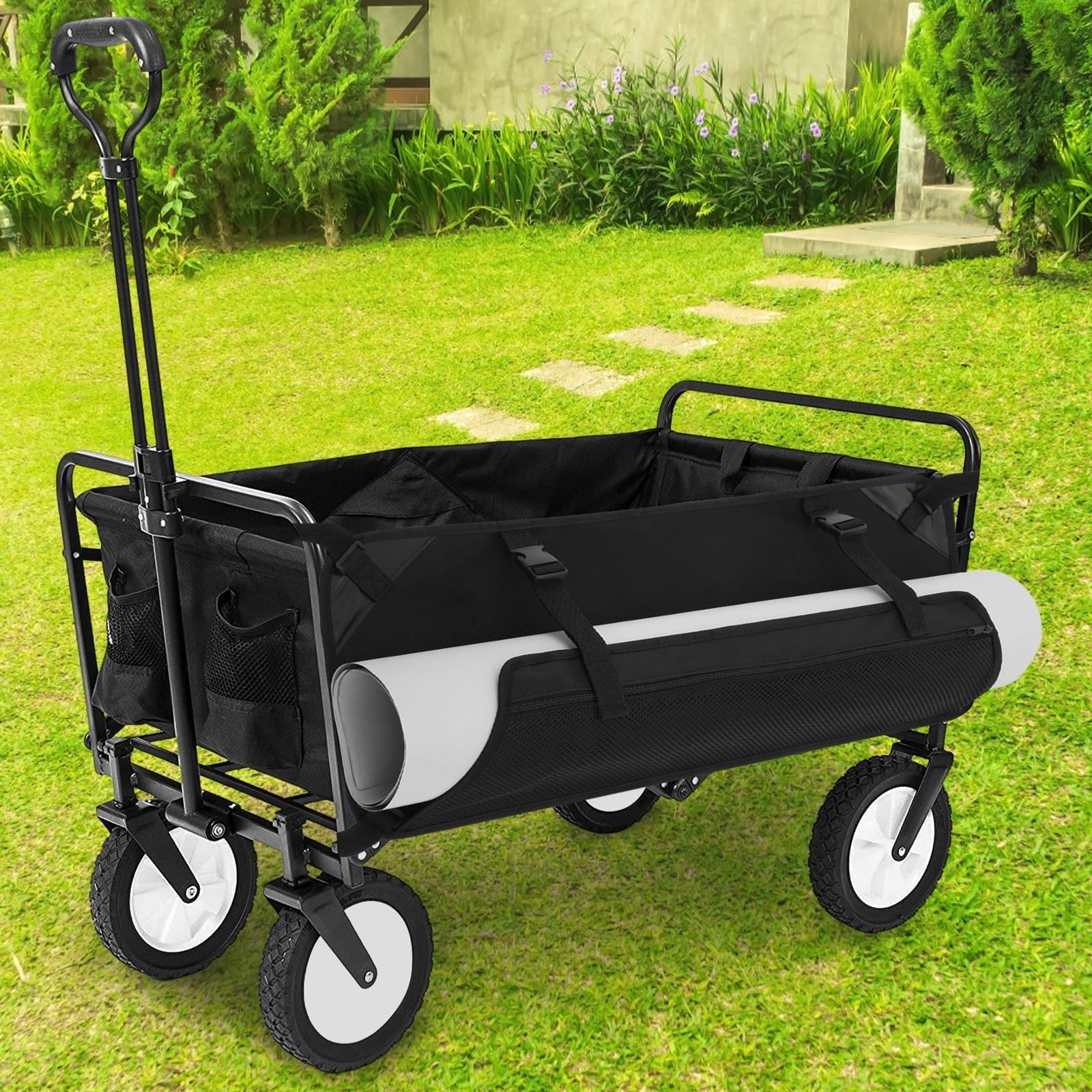 Ikoopy Collapsible Wagon Side Pocket with Mesh Pouch Waterproof Folding ...