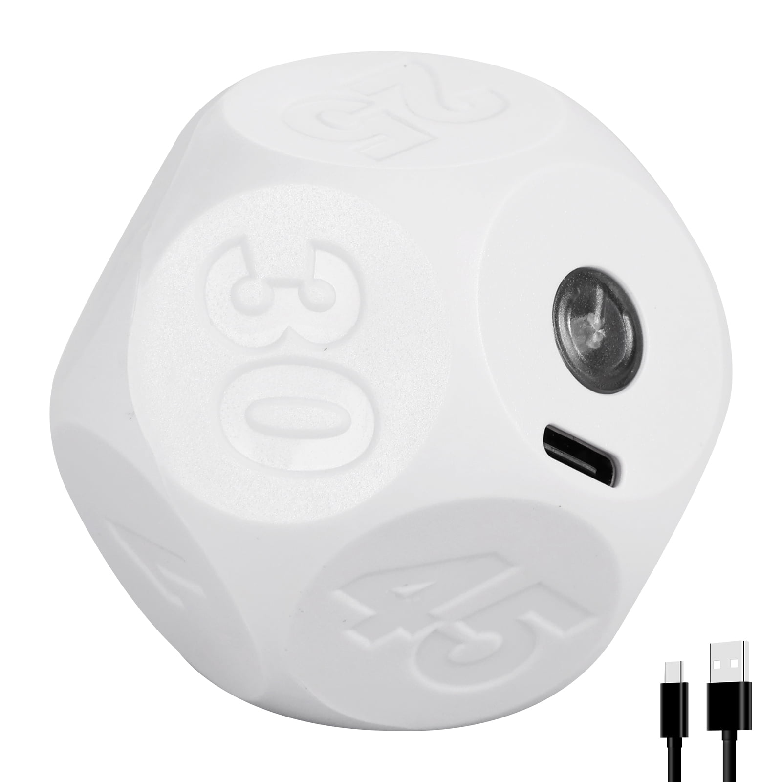 Ikoopy Cube Timer 12 Sided Rechargeable Flip Timer with 11 Preset ...