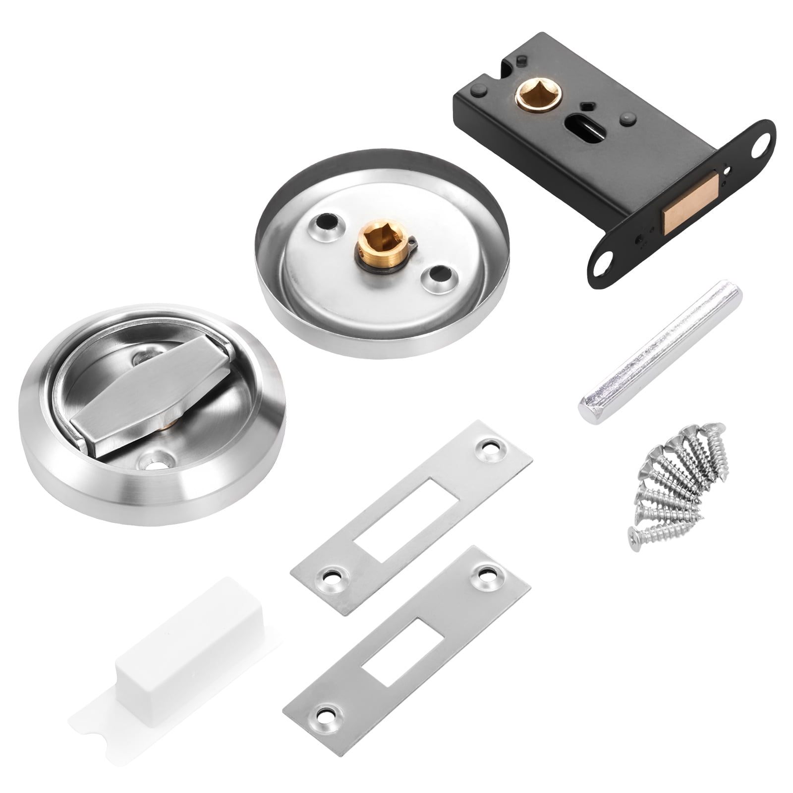 Ikoopy Cup Ring Pocket Door Lock Kit Versatile Solid Round Door Handle ...