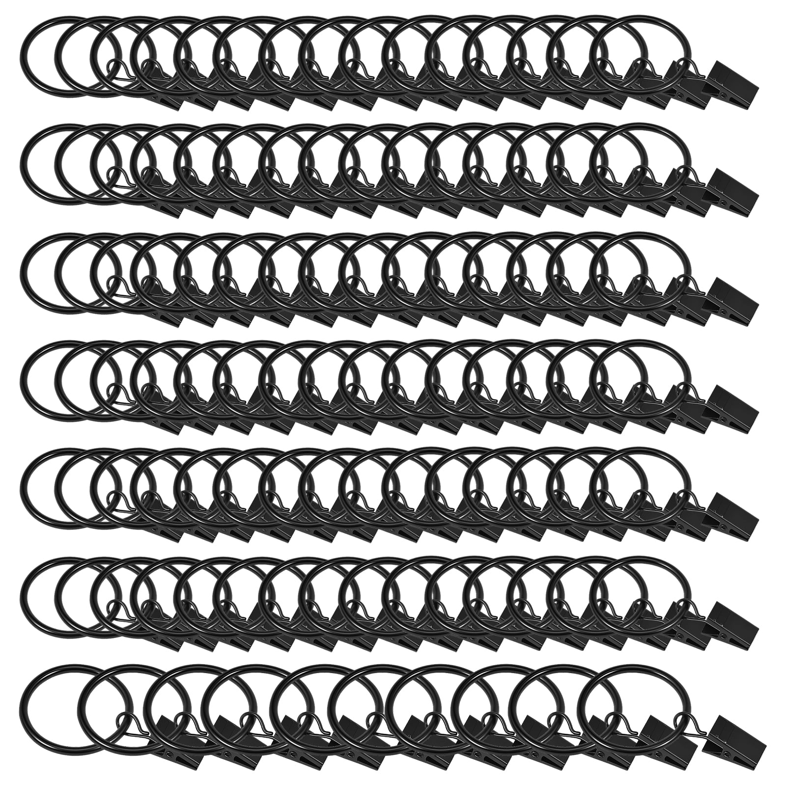 Ikoopy Curtain Clips Black Drapery Rings Set Practical Versatile Rod ...