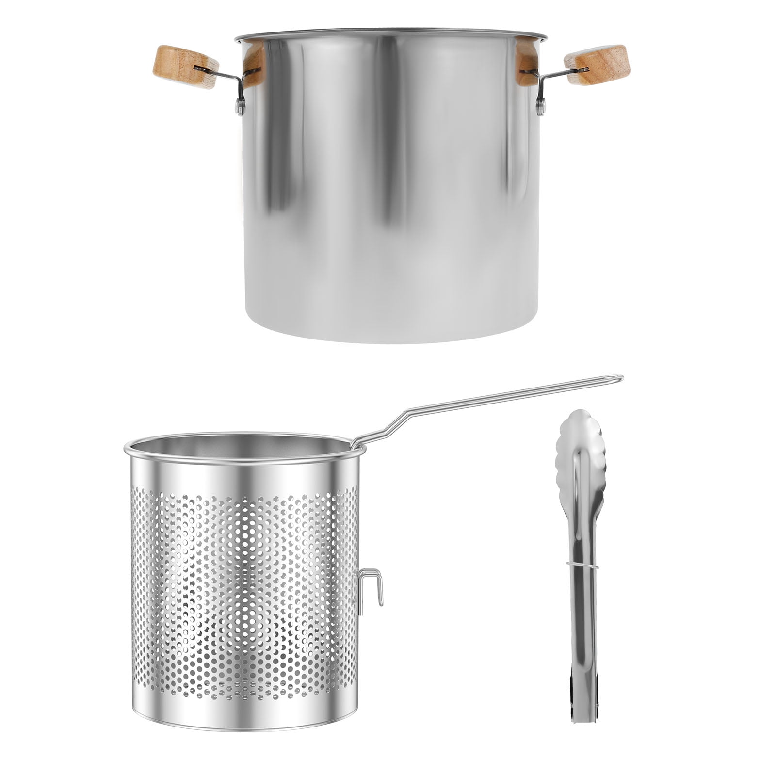 Ikoopy Deep Fryer Pot 4000ml 304 Stainless Steel Deep Oil Fryer with ...