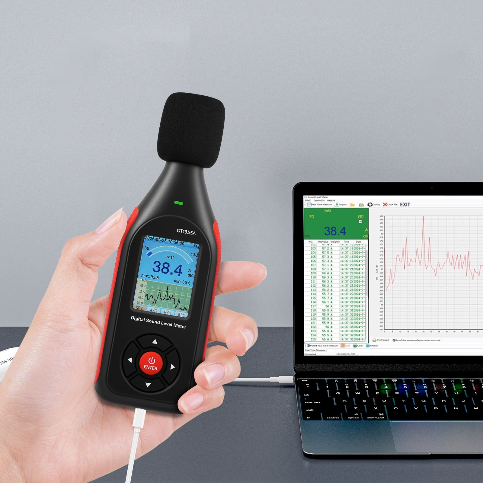 Ikoopy Digital Decibel Meter 30-130dB High Precision Sound Level Reader ...