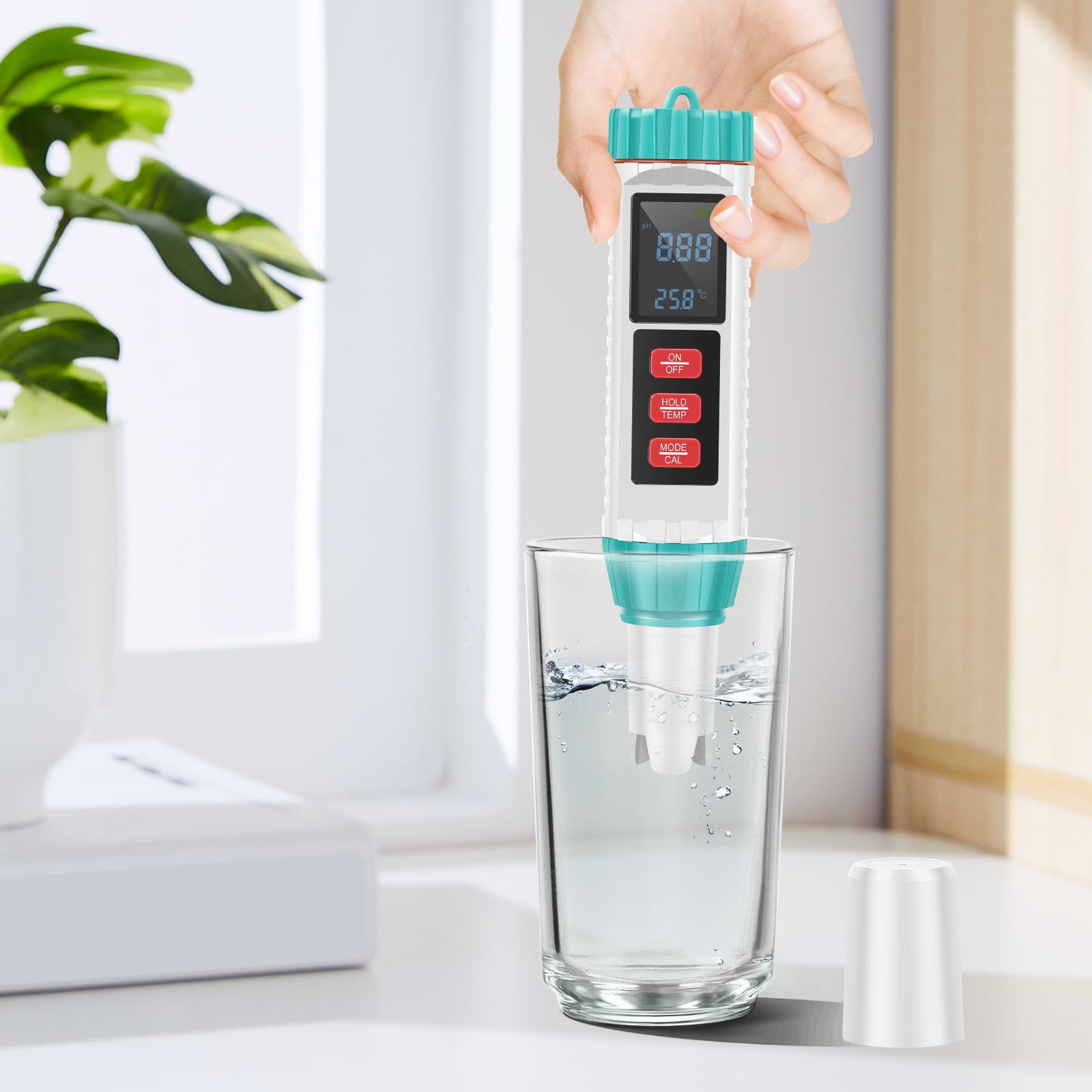 Ikoopy Digital Pool Water Tester High Accuracy PH Meter Portable Pool ...