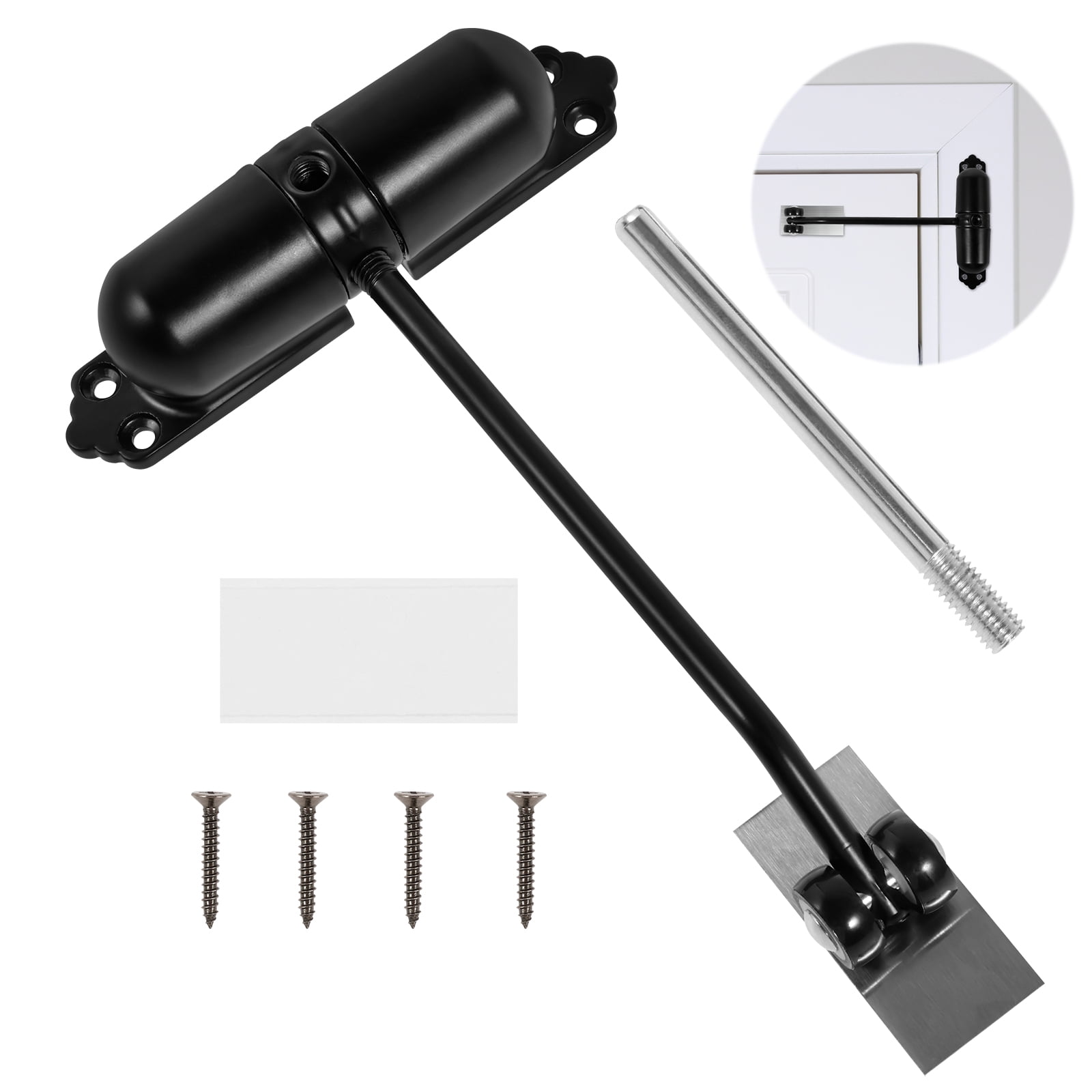 Ikoopy Door Closer Double Spring Door Closer Aluminum Alloy Automatic ...