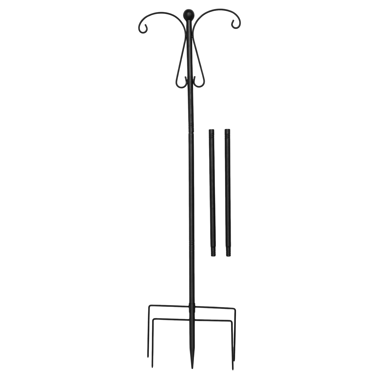 Ikoopy Double Shepherd Hooks 76inch Metal Shepherd Crook Hook Rust ...