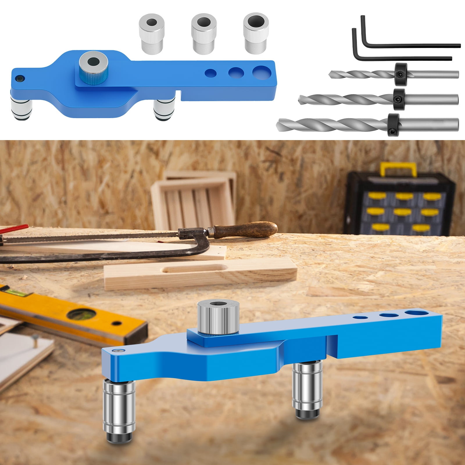 Ikoopy Dowel Jig Kit Self Centering Doweling Jig Precise Woodworking ...