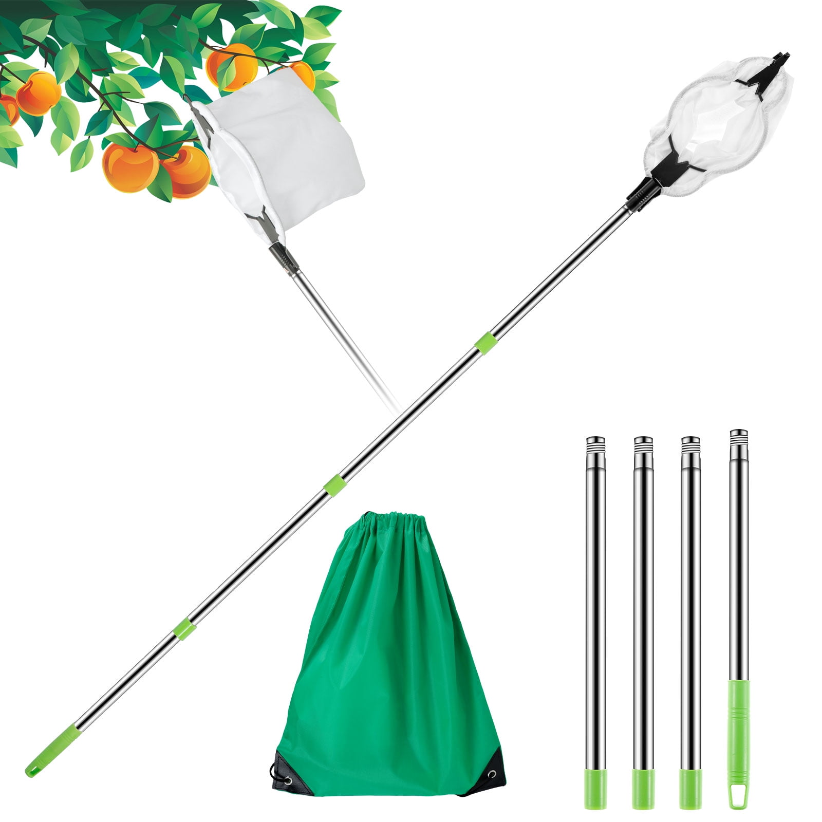 Ikoopy Fruit Picker Lightweight Fruit Picking Tool with Storage Bag ...