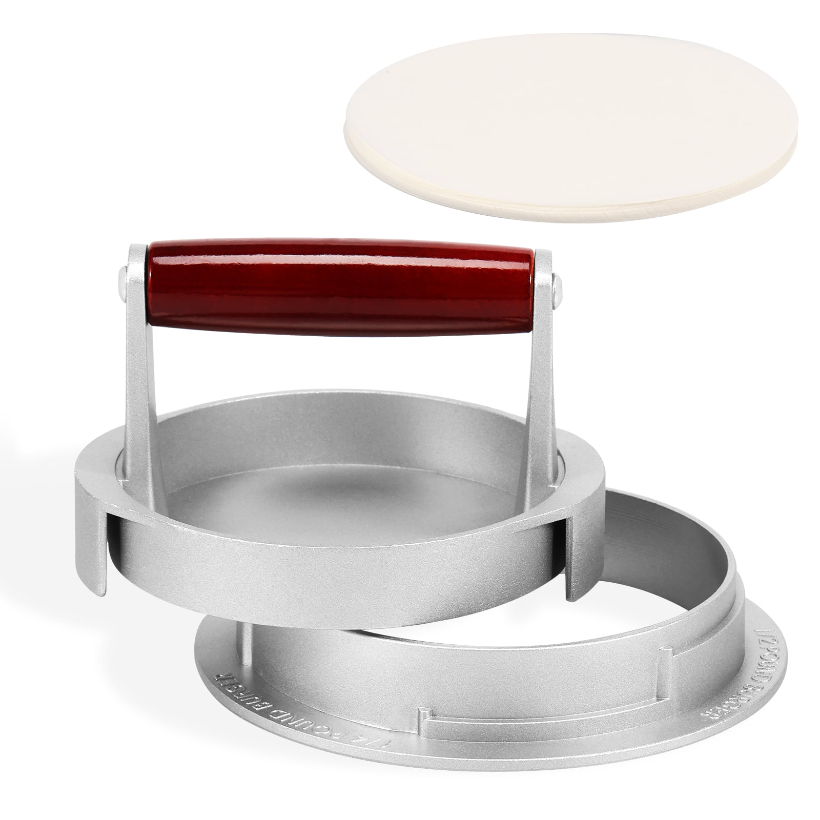 Ikoopy Hamburger Press Patty Maker with 100 Silicone Oil Paper 1/2 lb 1 ...