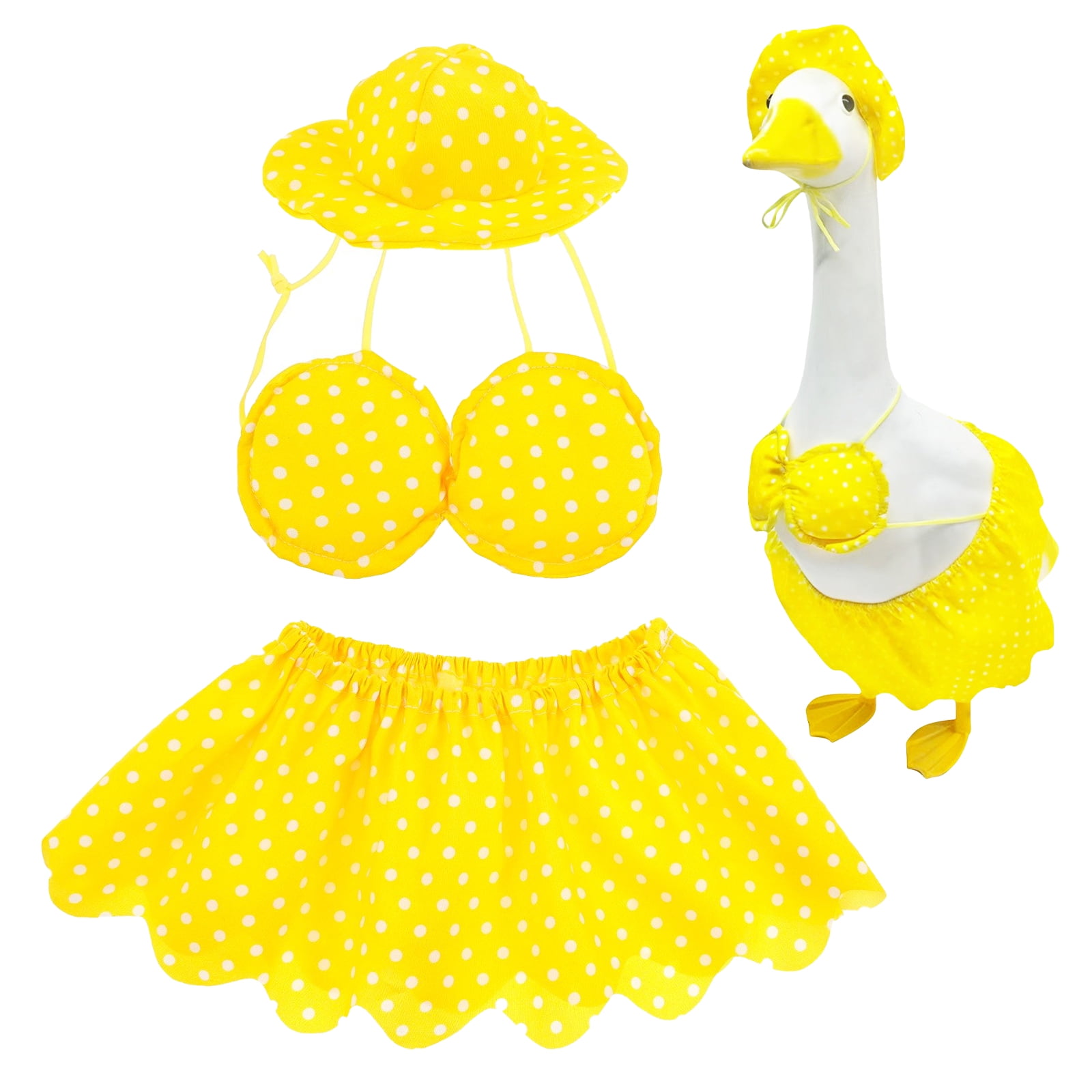 Ikoopy Hawaiian Porch Goose Outfit Washable Summer Lawn Goose Statue ...