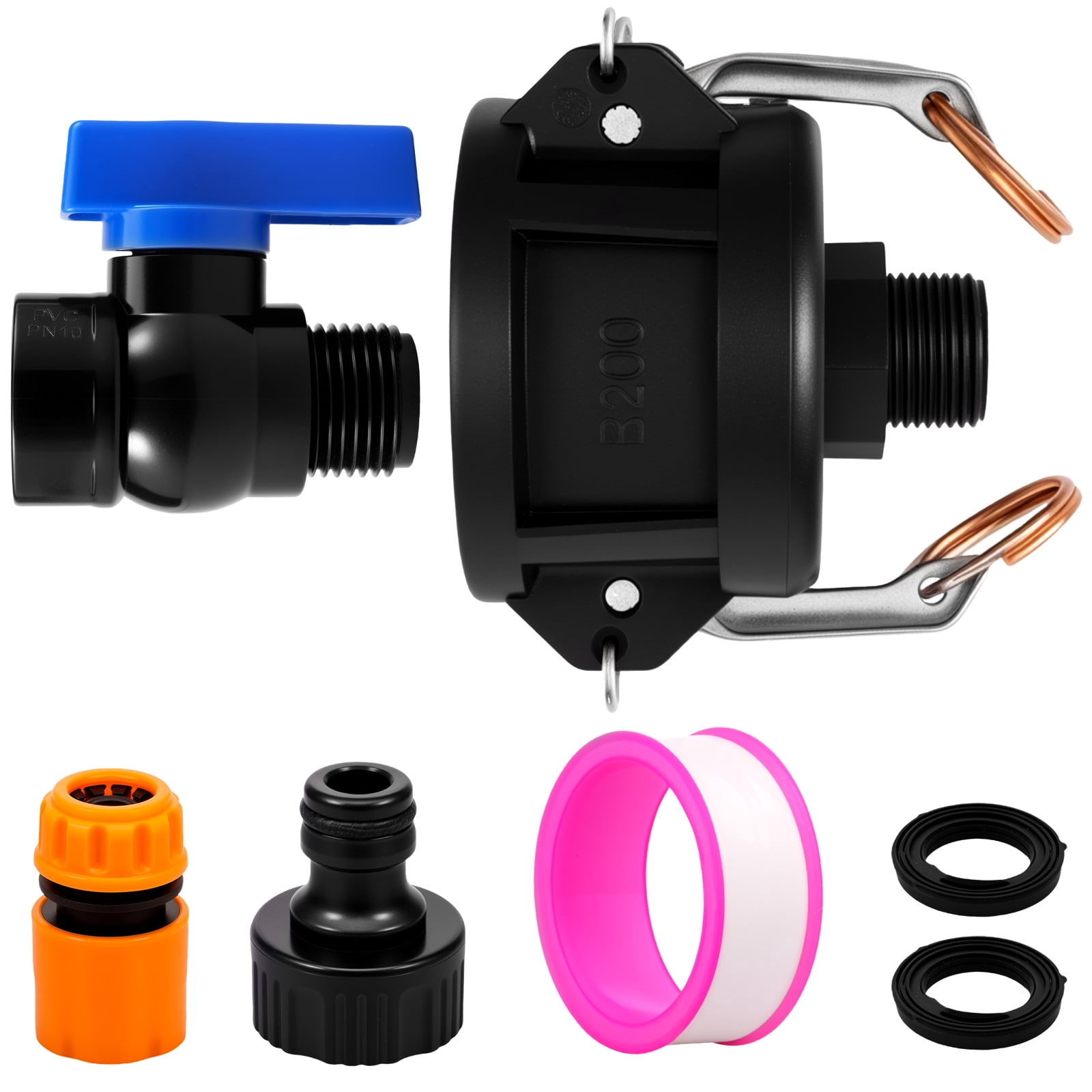 Ikoopy IBC Tote Garden Hose Fitting Kit Solid Easy Using Garden Hose ...