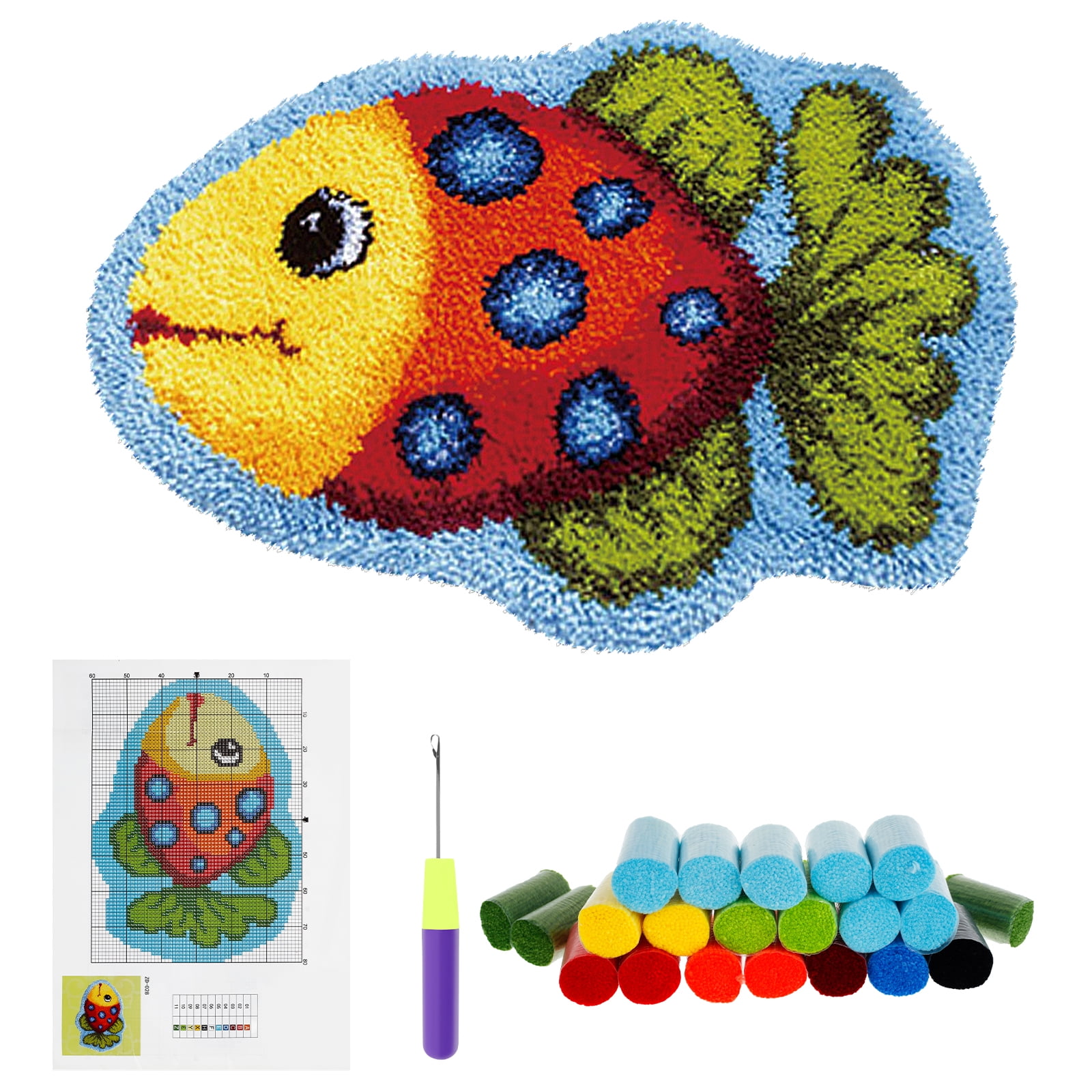 Ikoopy Latch Hook Kit for Adults Kids Cute Cartoon Animal Theme Latch ...