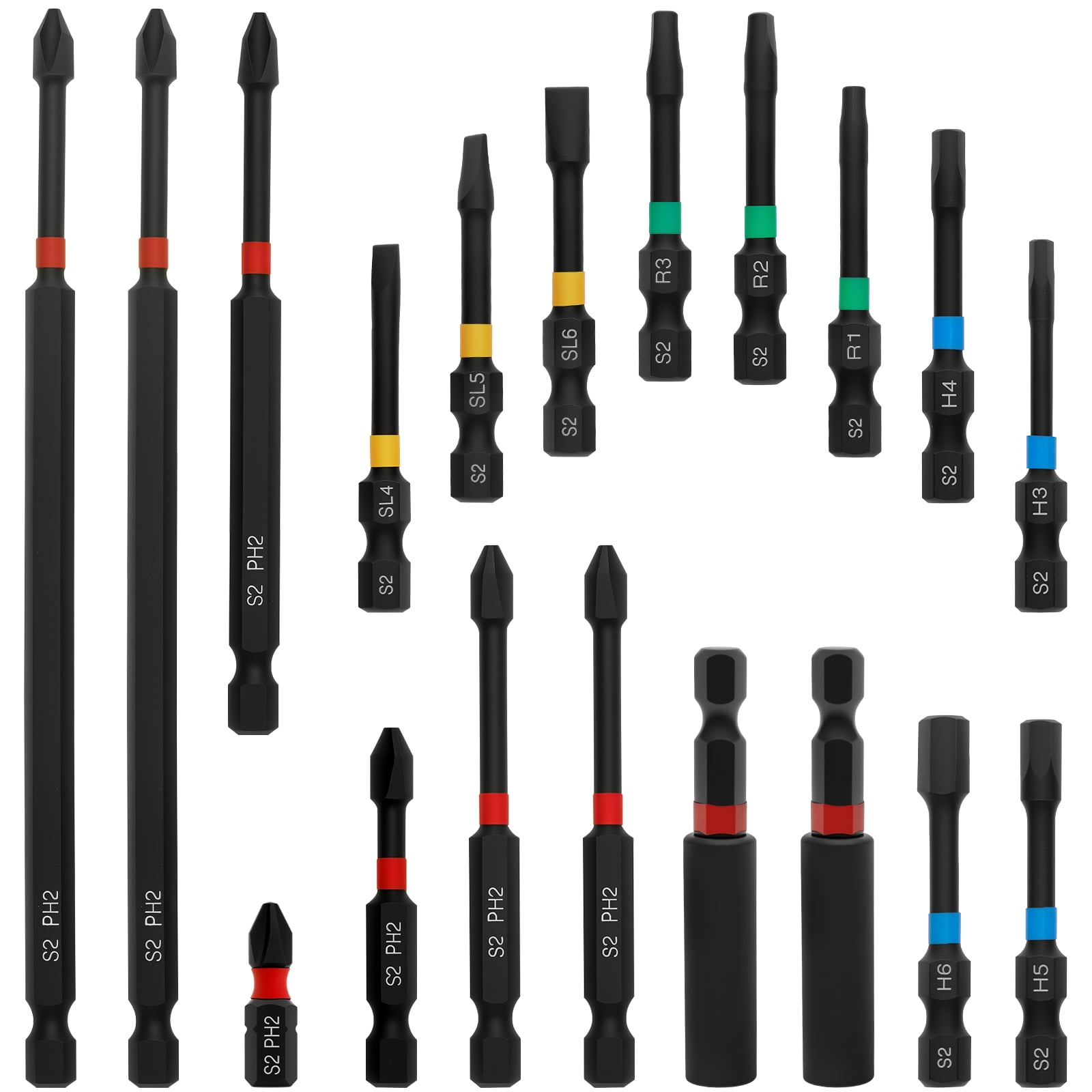 Ikoopy Magnetic Screwdriver Bits Set Alloy Steel Magnet Screw Drill ...