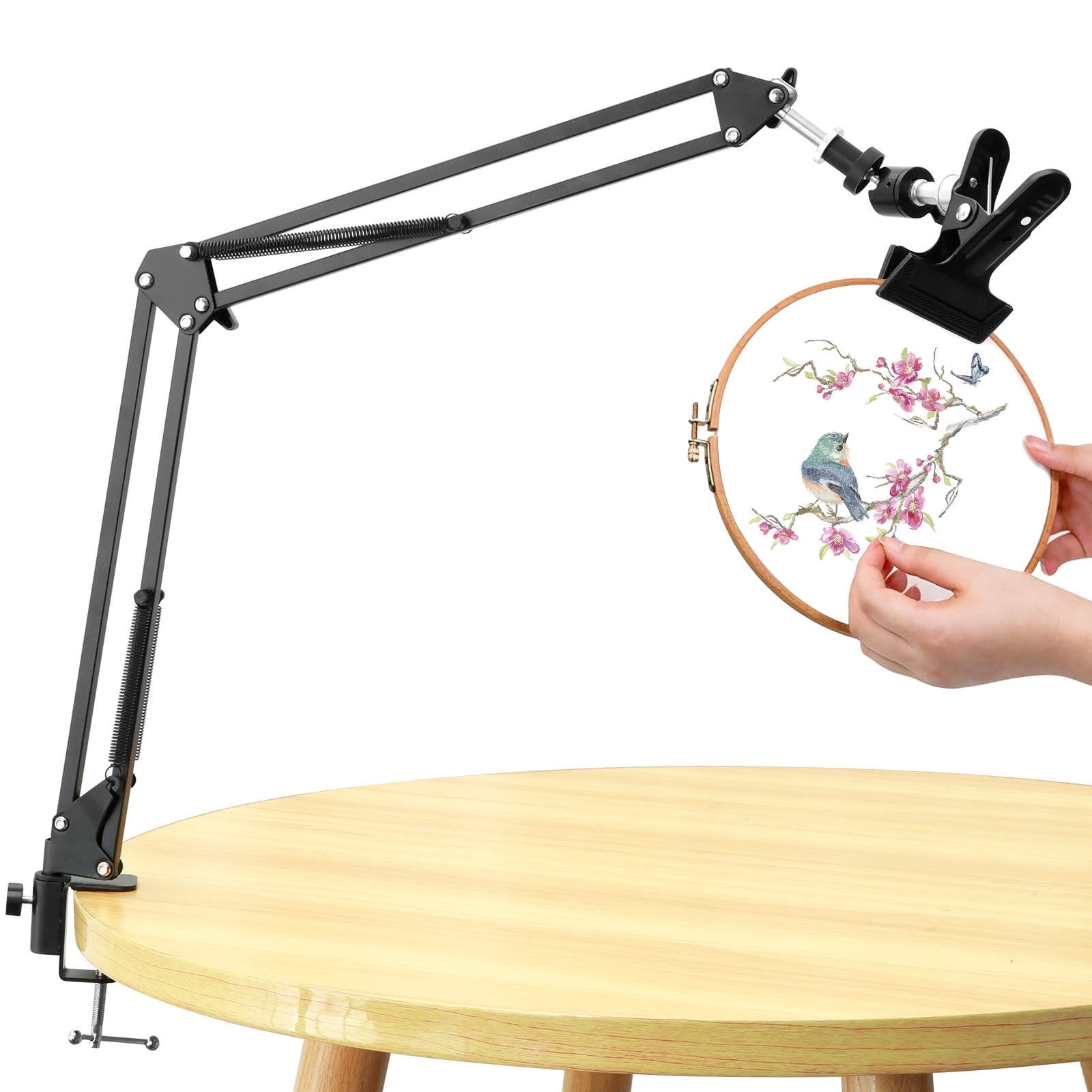 Ikoopy Metal Embroidery Hoop Stand Adjustable Cross Stitch Stand 360 ...
