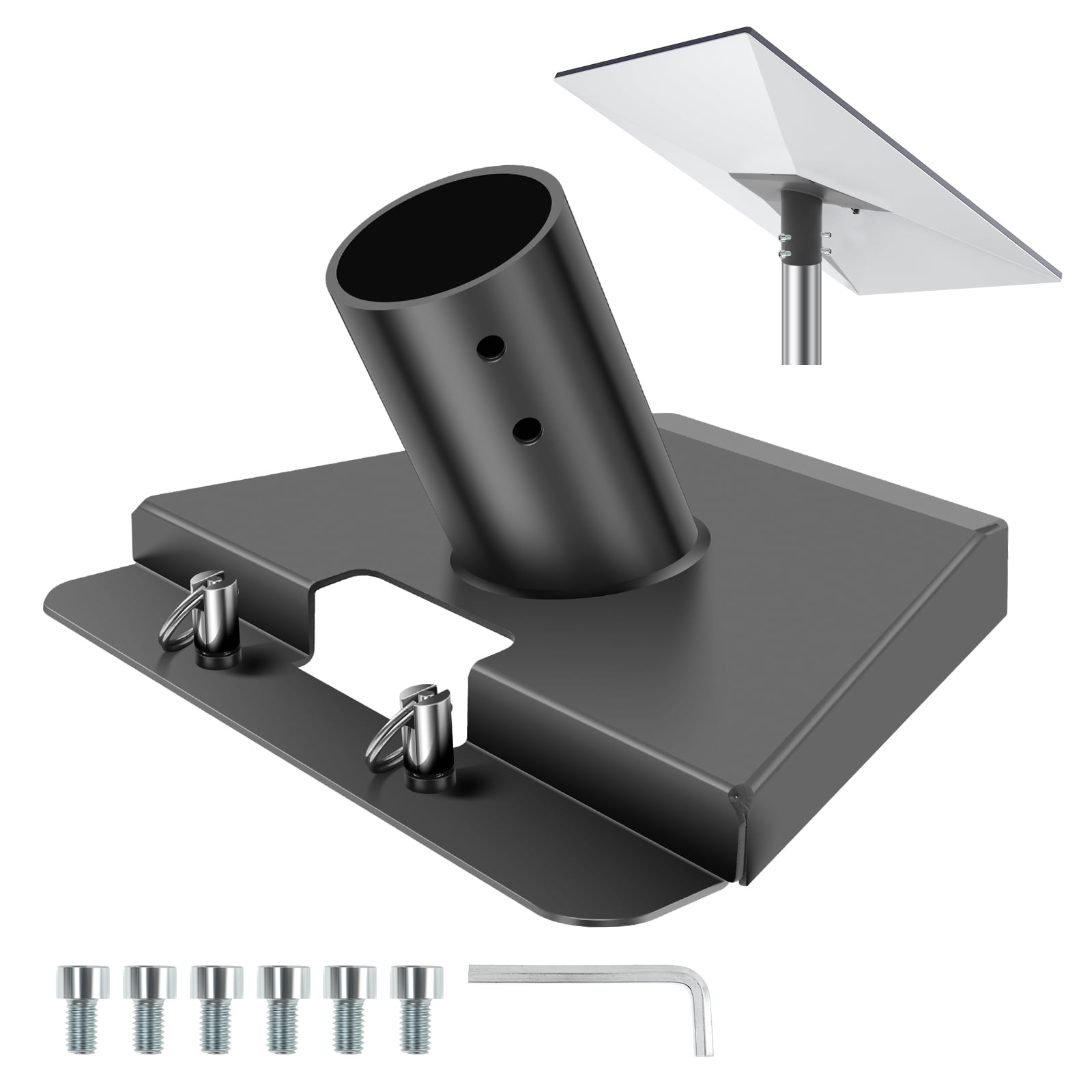 Ikoopy Mount Pole Adapter Bracket Easy to Install Pole Mounting Kit ...