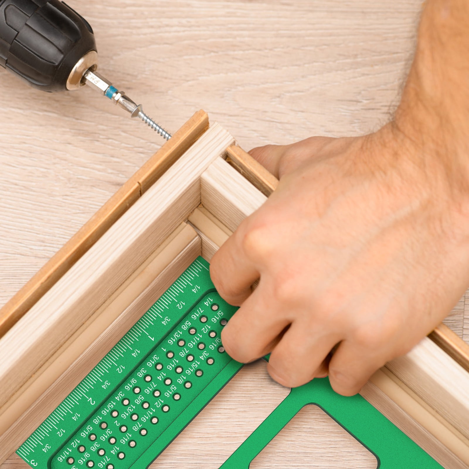 Ikoopy Multi Angle Measuring Ruler Aluminum Alloy Woodworking Square ...