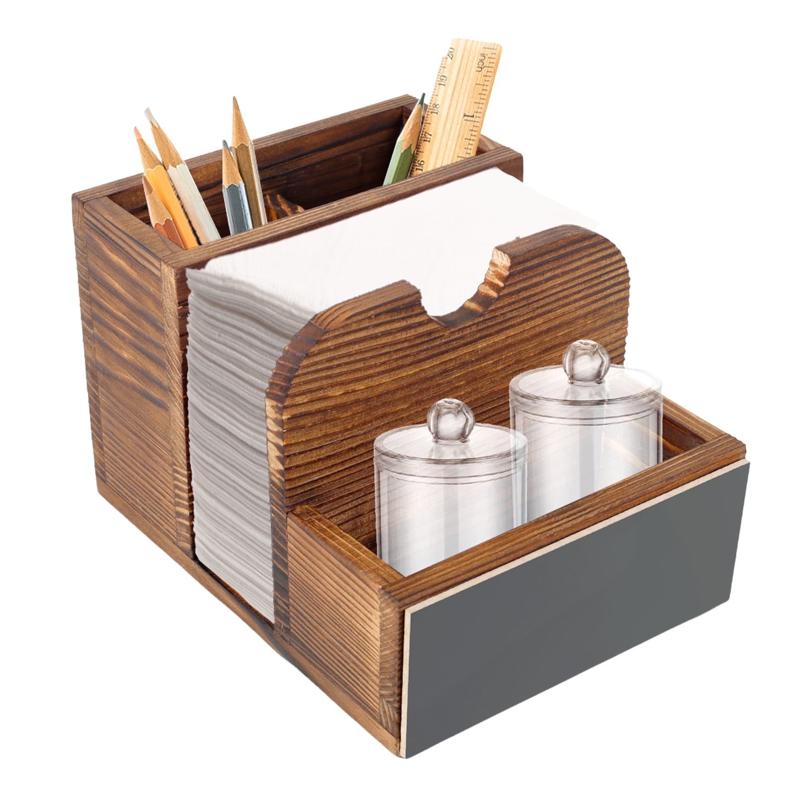 Ikoopy Napkin Salt and Pepper Holder Vintage Wooden Napkin Holder Stand ...