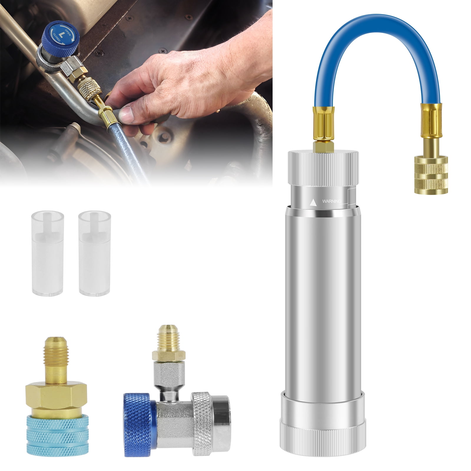 Ikoopy Oil Dye Injector Kit R1234YF/R134A AC Oil Dye Injector with 2 ...