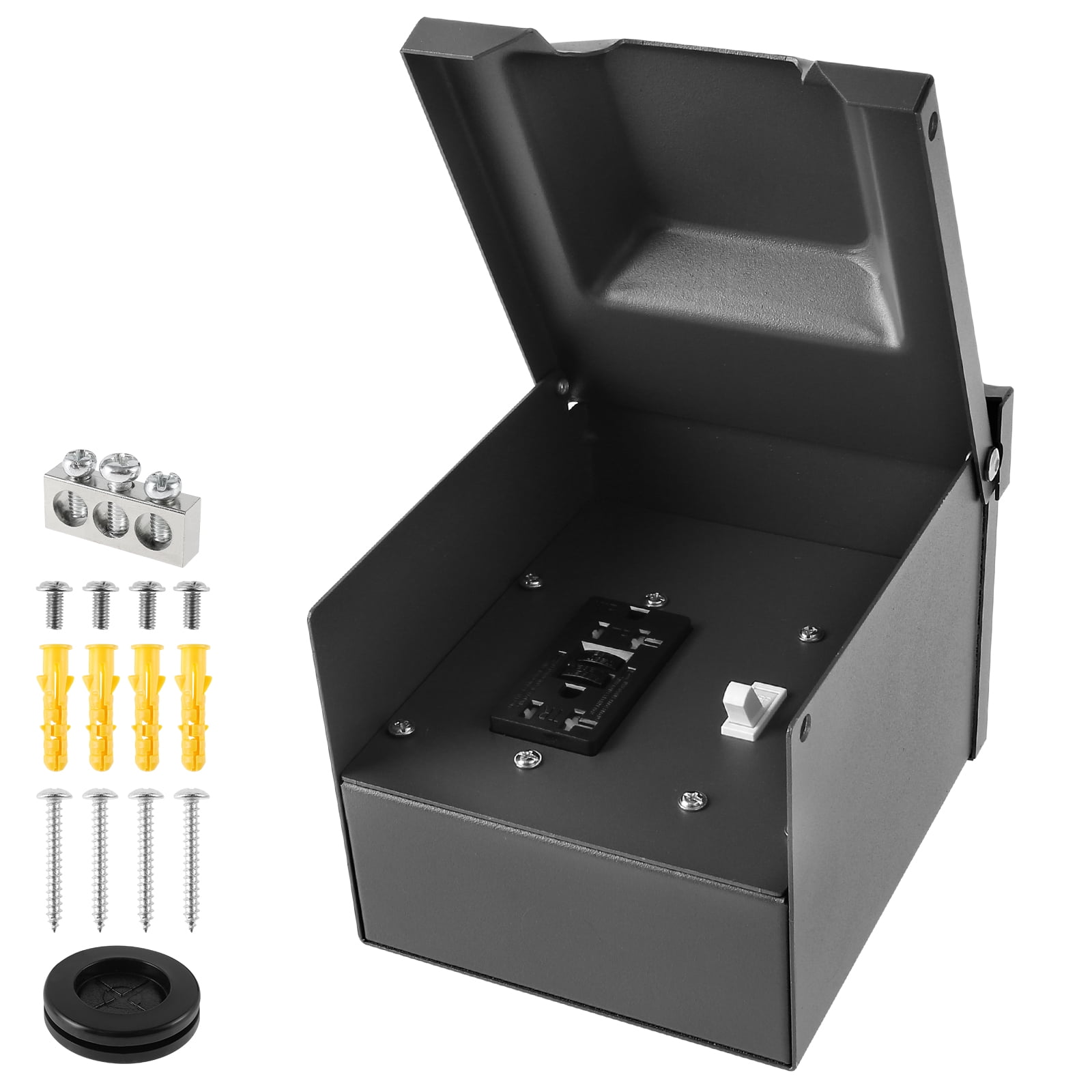 Ikoopy Outdoor Electrical Outlet Box with 20 Amp Receptacle and Switch ...