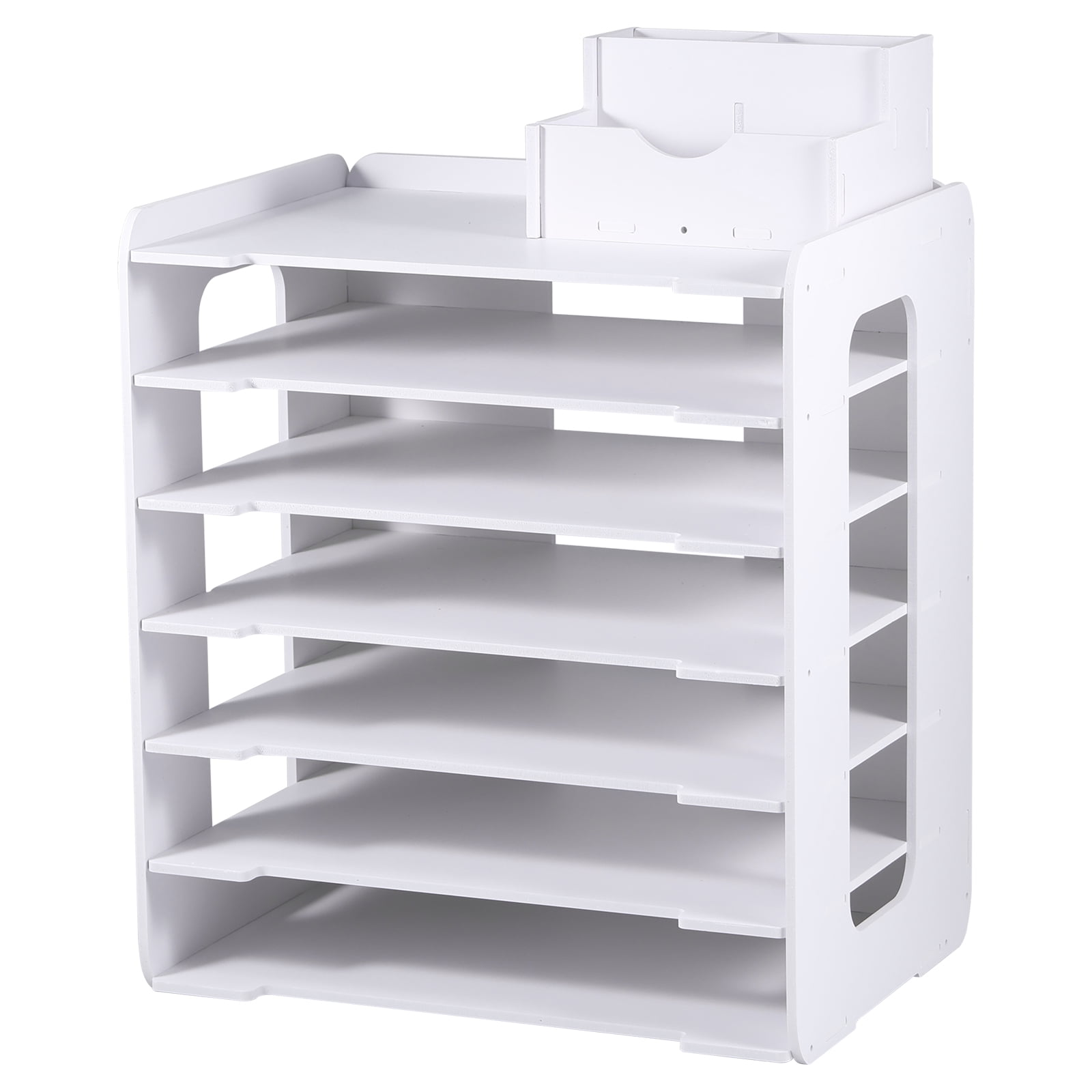 Ikoopy PVC Paper Storage Holder Multi Tier File Organizer Notched ...