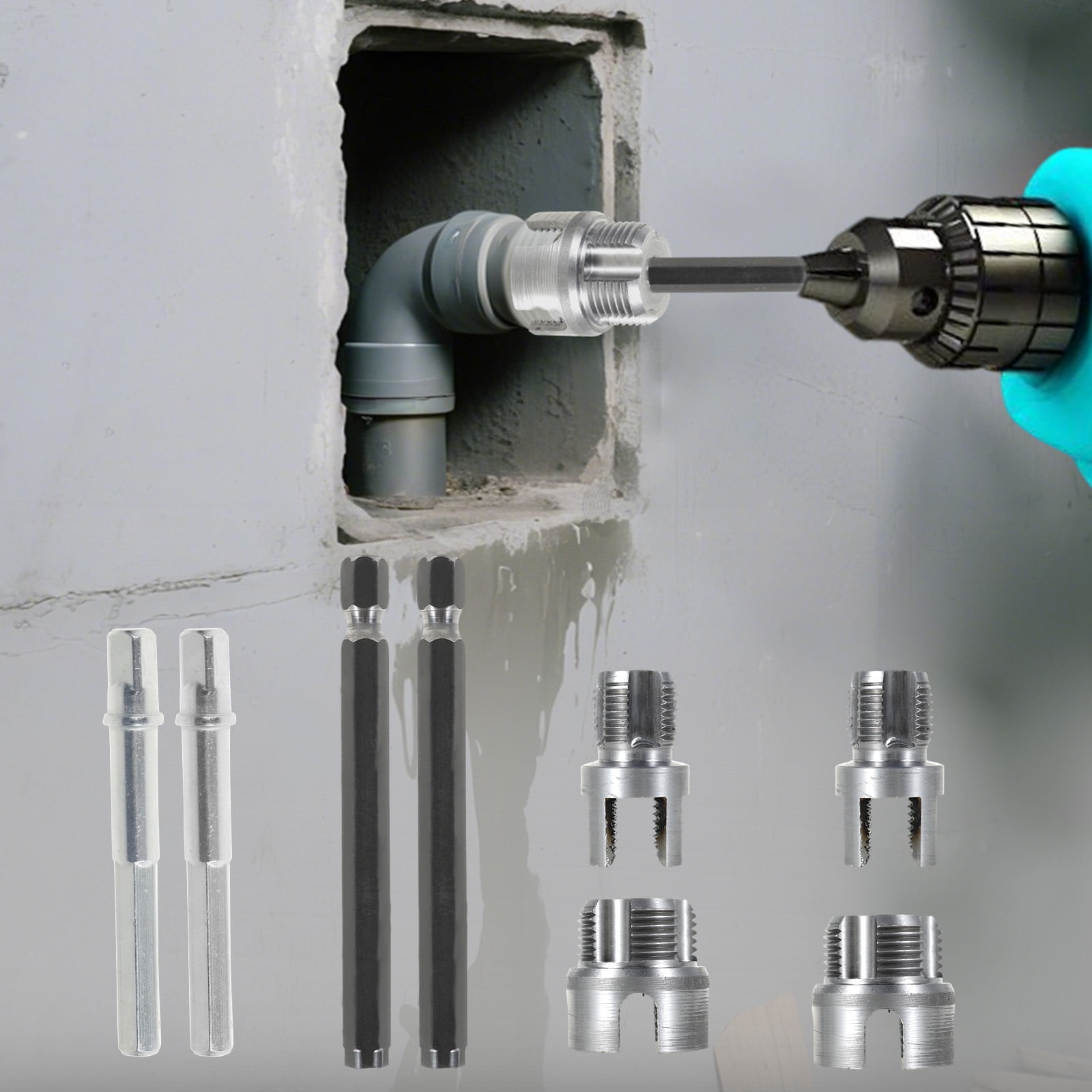 Ikoopy PVC Pipe Threader for Electric Drill Reusable Pipe Threader ...