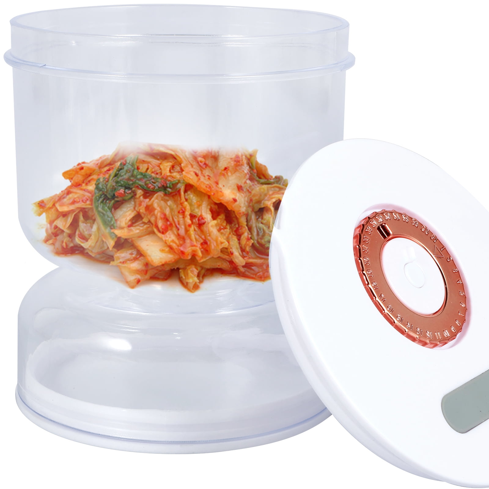 Ikoopy Pickle Jar with Strainer Flip and Stainless Steel Fork 200ml ...