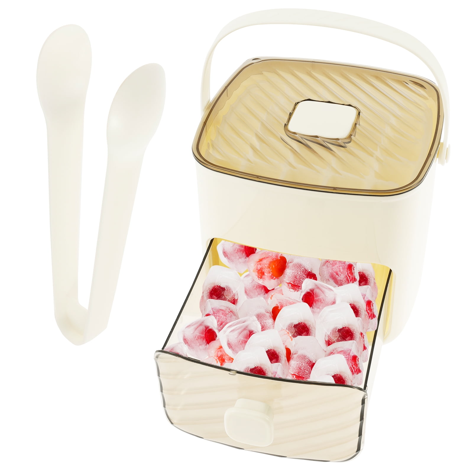 Ikoopy Plastic Portable Ice Bucket for Refrigerator Large Capacity Ice ...