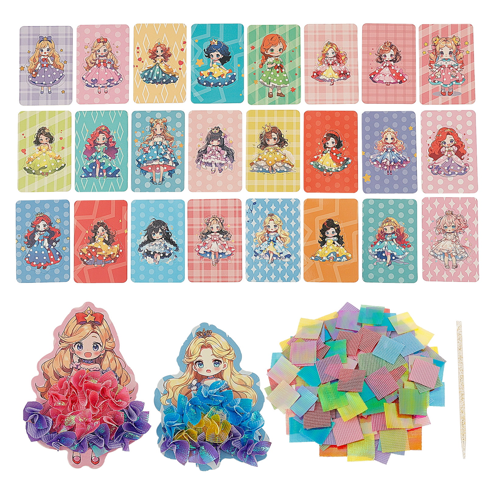 Ikoopy Poke in Fun Art Craft Kit Creative Princess Poke in Art Game Set Fashion Princess Dress ...