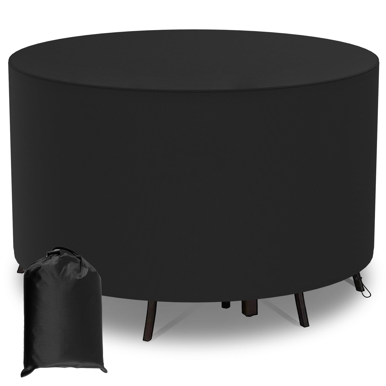 Ikoopy Round Garden Table Cover with Storage Bag 210D Oxford Cloth ...