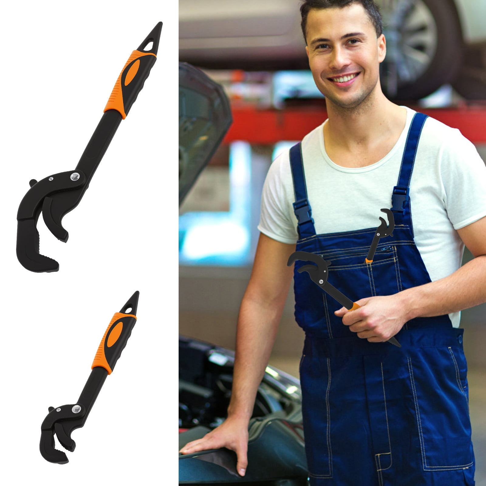 Ikoopy Self Locking Wrench High Carbon Steel Self Adjusting Spanner ...