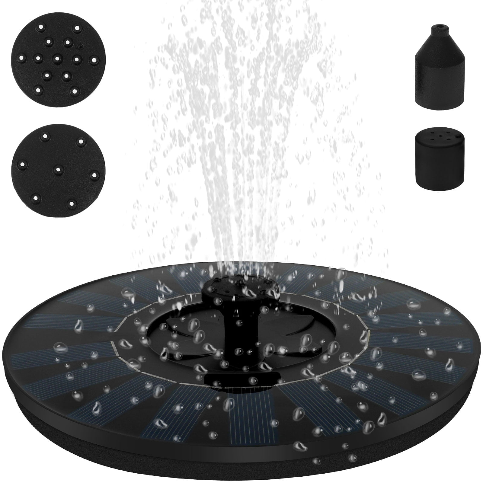 Qenwkxz Solar Bird Bath Fountain Pump Kit Versatile Easy to Clean and ...