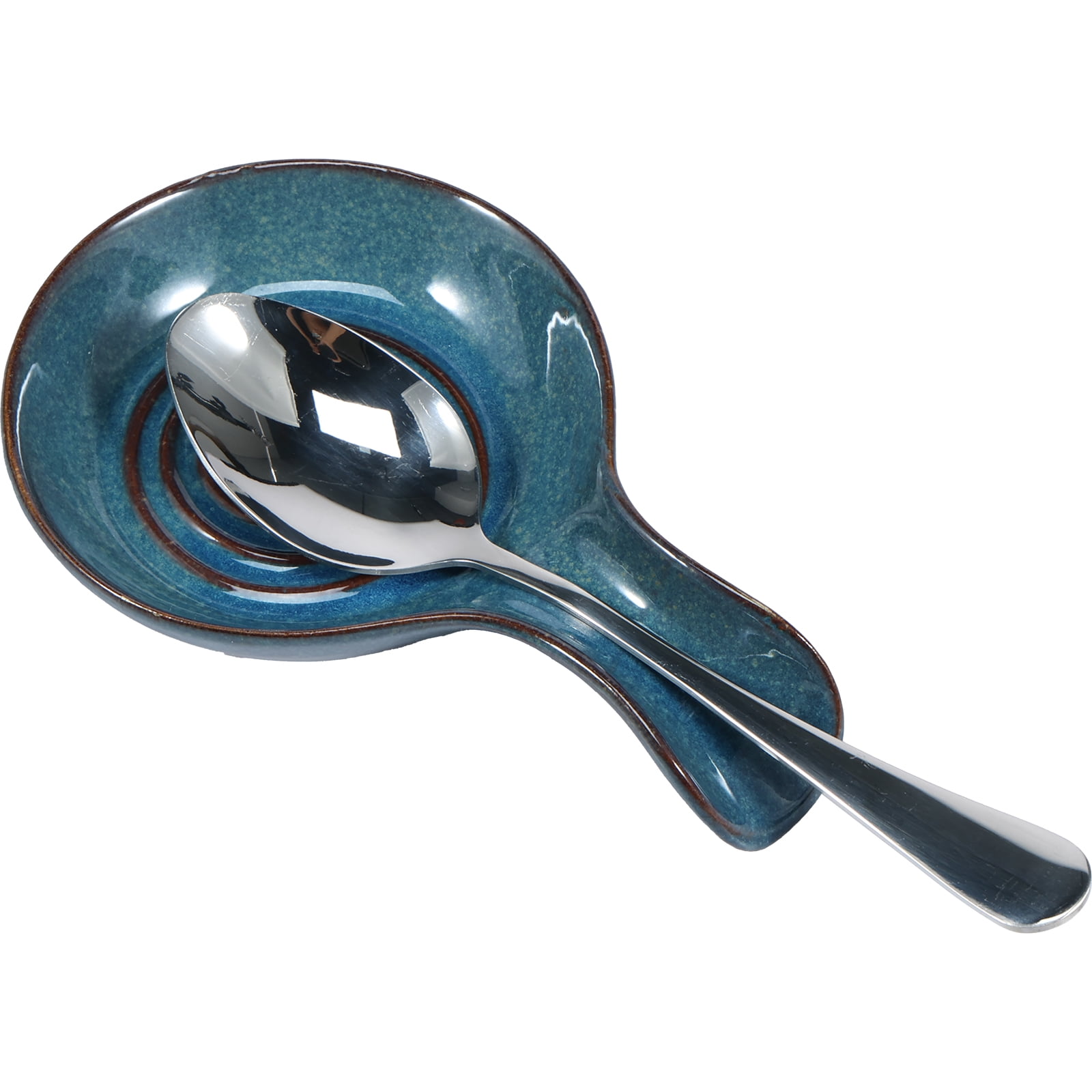 Ikoopy Spoon Rest Large Ceramic Spoon Holder Heat-Resistant Cooking ...