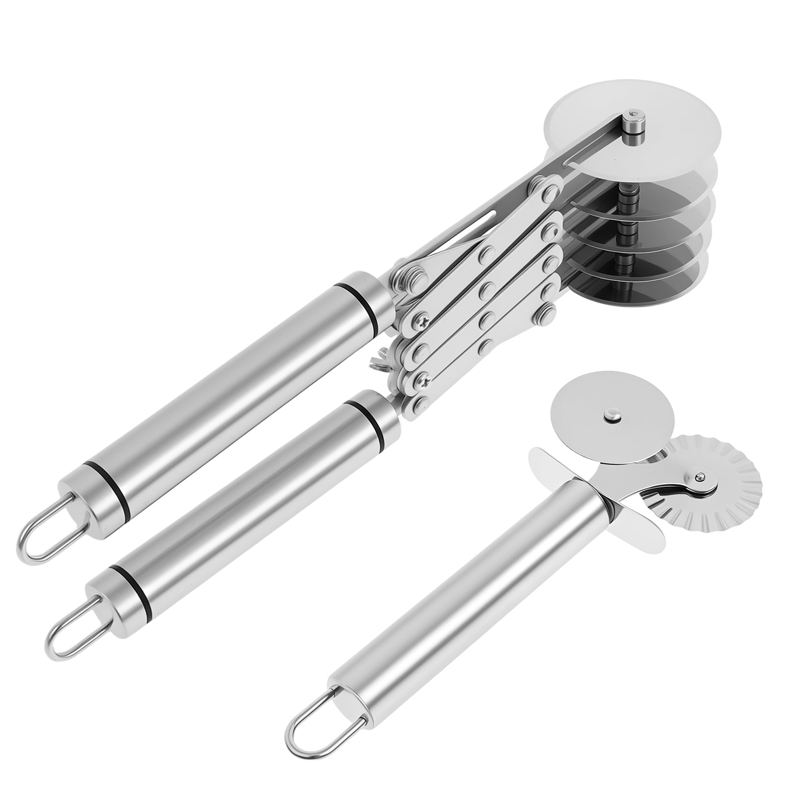 Ikoopy Stainless Pizza Slicer Multipurpose 5 Wheel Pizza Cutter Solid ...
