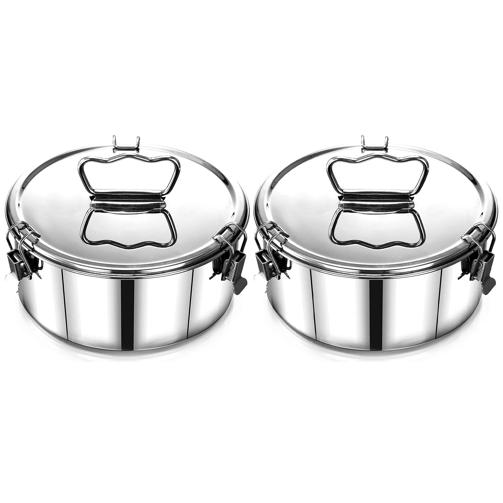 Ikoopy Stainless Steel Flan Pan with Rack Solid Mold Cooker Safe Flan ...