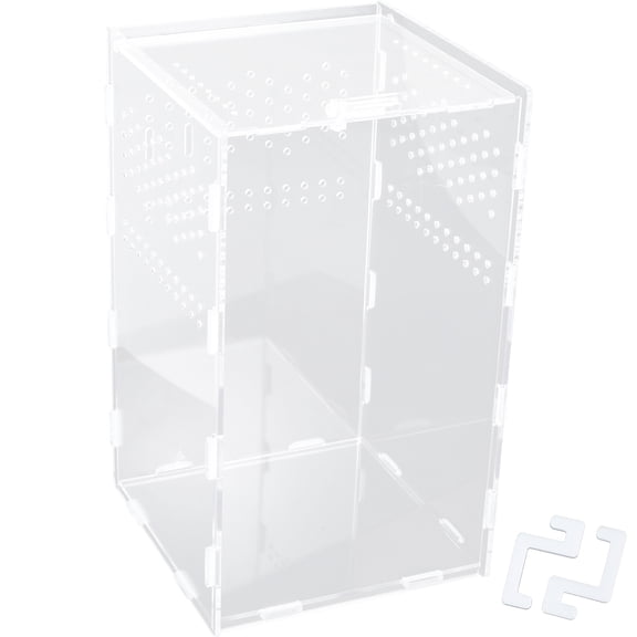 ECOSUB 8" x 4" x 4" Acrylic Reptile Terrarium, Transparent Tarantula ...