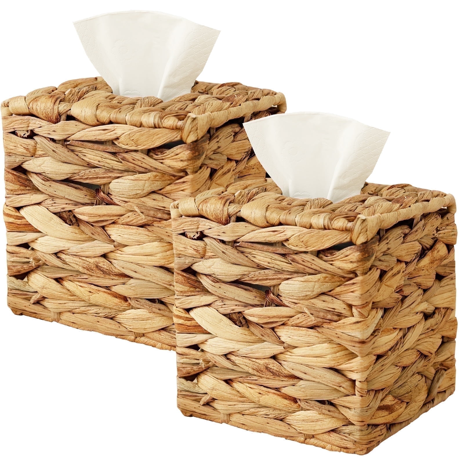 Qenwkxz 2PCS Tissue Box Cover Decorative Woven Tissue Holder Aesthetic ...