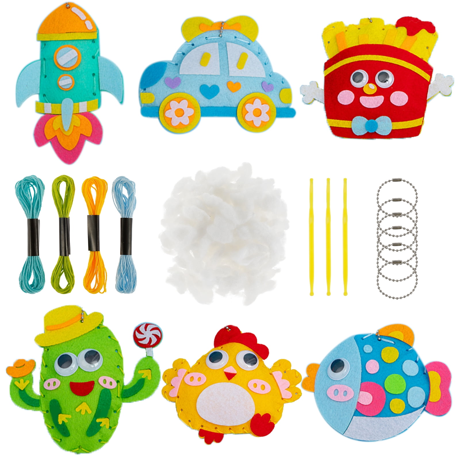 Ikoopy Toy Sewing Kit Easy Sewing Doll Kit for Beginner Handcraft ...