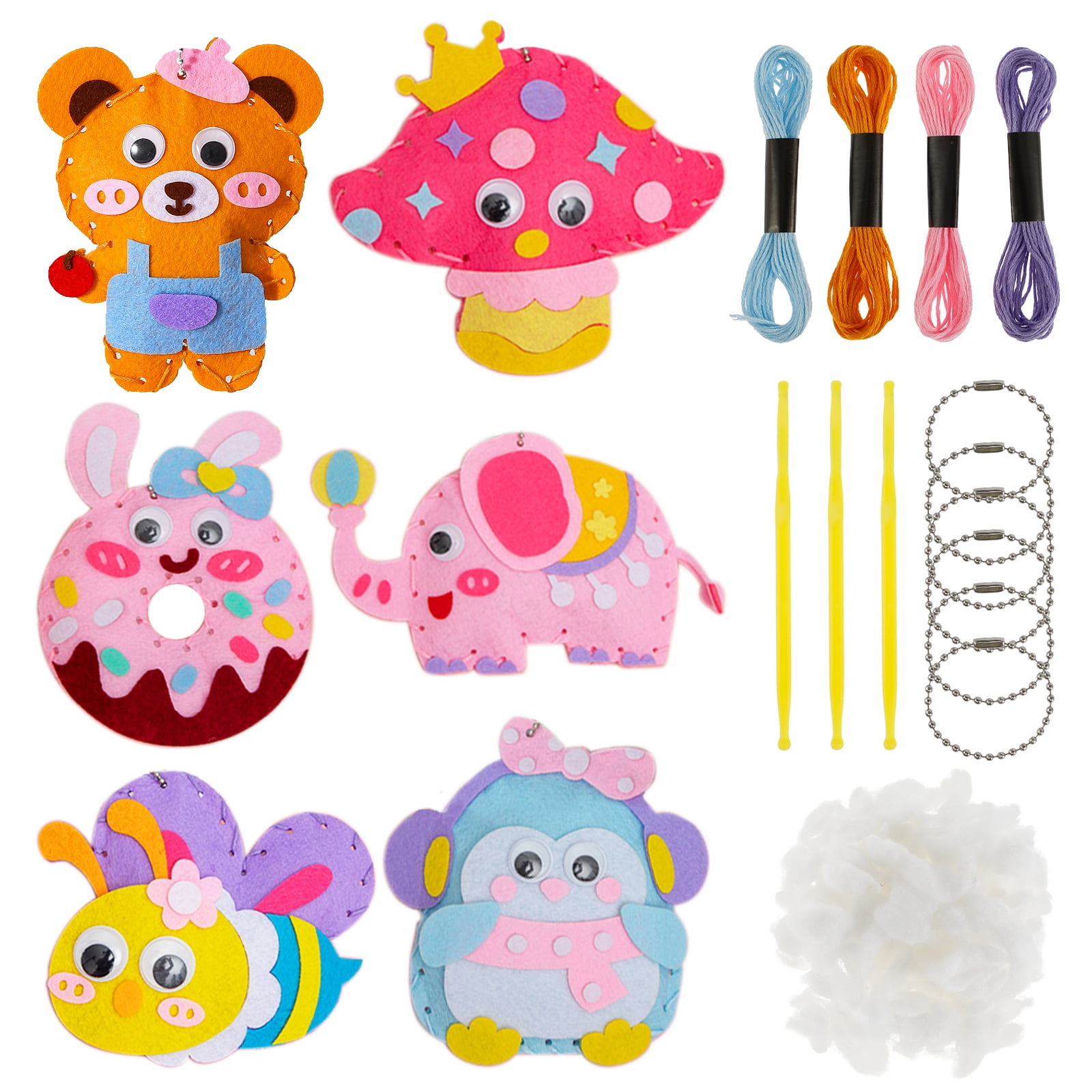 Ikoopy Toy Sewing Kit Easy Sewing Doll Kit for Beginner Handcraft ...