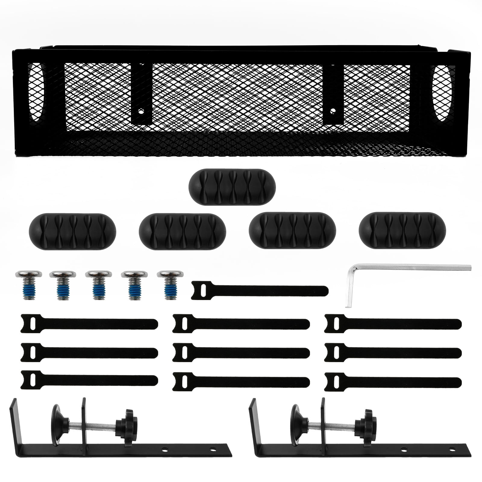 Ikoopy Under Desk Cable Management Tray Carbon Steel Wire Management ...