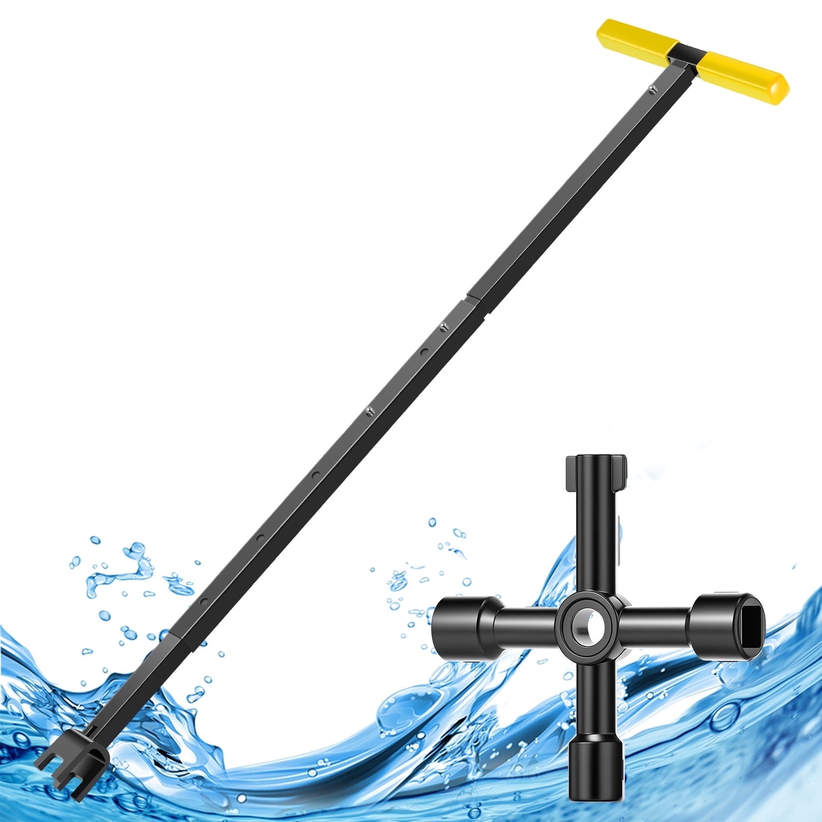 Qenwkxz Water Meter Key Water Shut Off Tool Rustproof Way Utility Key ...